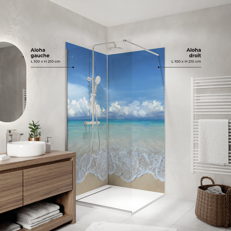 Panneau mural ALOHA – Plage paradisiaque et déco murale - déco-K-in