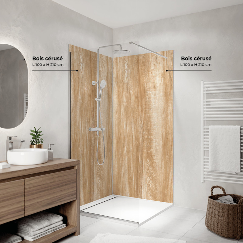 Panneau mural Bois Cérusé – Luminosité et élégance - déco-K-in