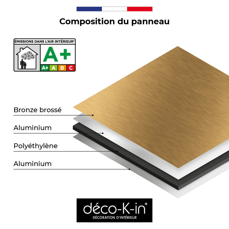 Panneau mural Bronze Brossé – Élégance raffinée - déco-K-in